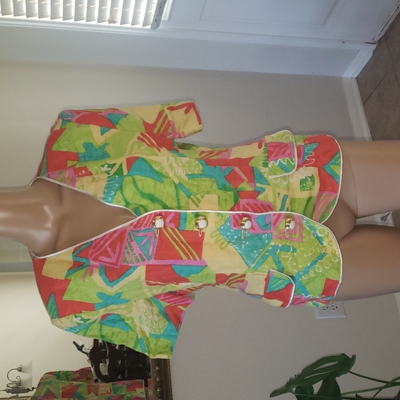 Rickie Freeman for Teri Jon | Tops | Rickie Freeman 8 9s Neon Abstract ...